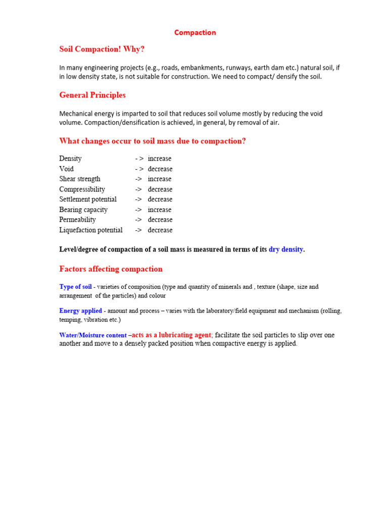 CE341 Lecture 04 Compaction | PDF | Earth Sciences | Soil