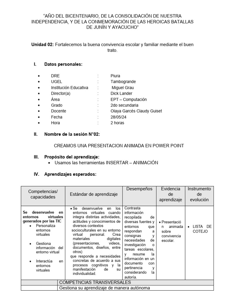 Sesión 03 U2 2do | PDF | Las emociones | Aprendizaje