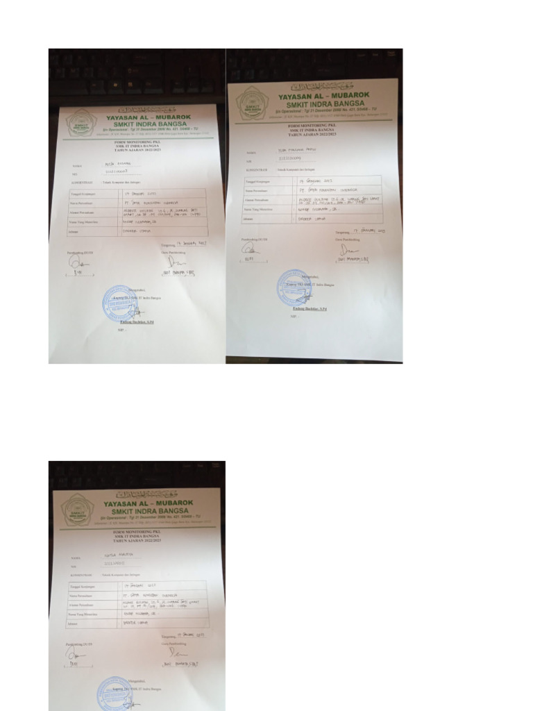 Monitoring PKL Ibs | PDF