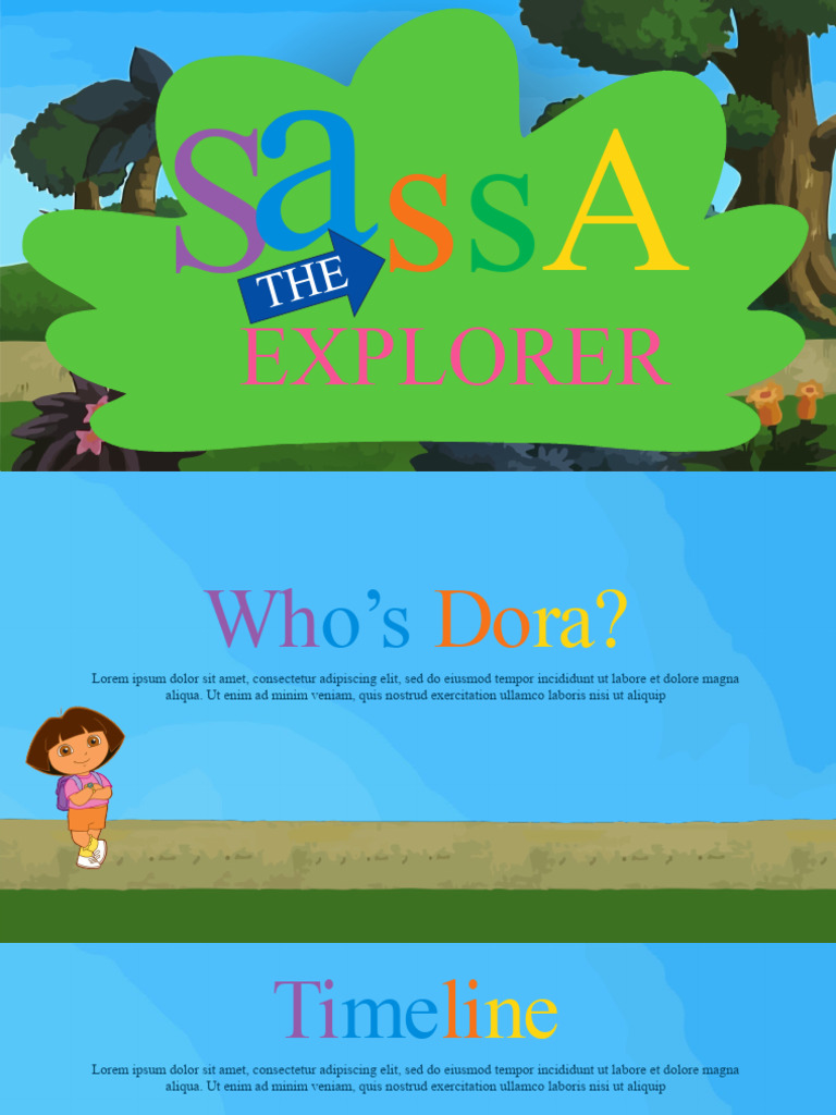 Dora The Explorer Template | PDF