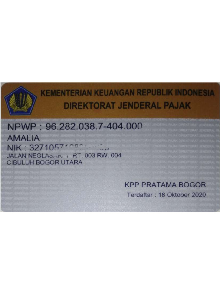 NPWP | PDF