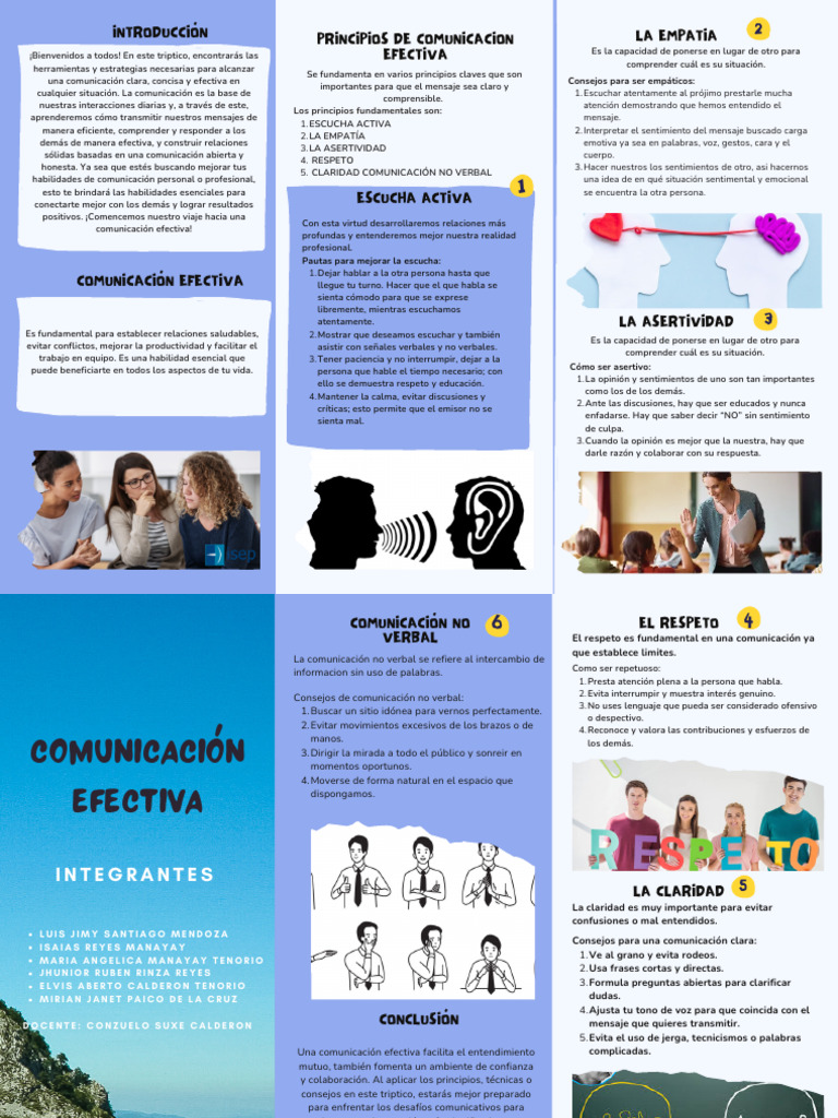Triptico Comunicacion...... (Tamaño Original) | PDF | Comunicación ...