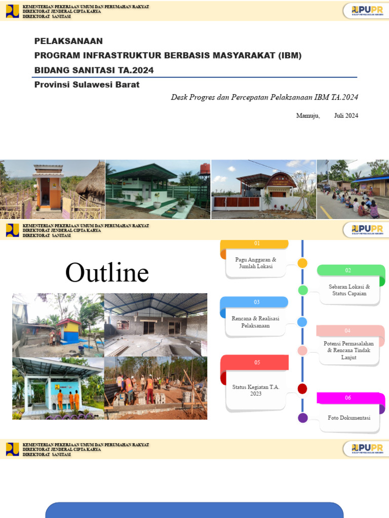 Template Bahan Tayang Rapat Progres BPPW_Juni 2024 (1) | PDF
