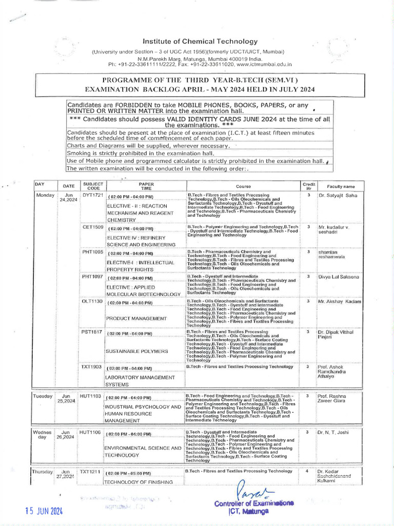 Third Year B.tech (Sem Vi) - 1 | PDF