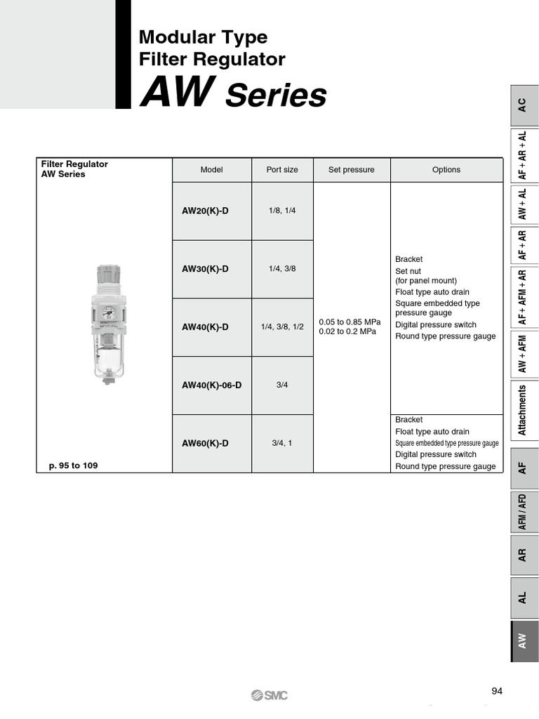 Aw20 Aw40 D PDF | PDF | Valve | Mechanical Engineering