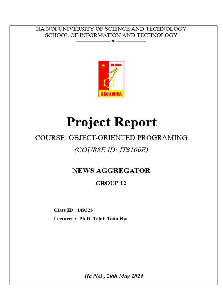 OOP Report | PDF | Method (Computer Programming) | Class (Computer Programming)