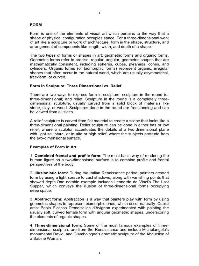 Visual Arts and Aesthetics Notes | PDF