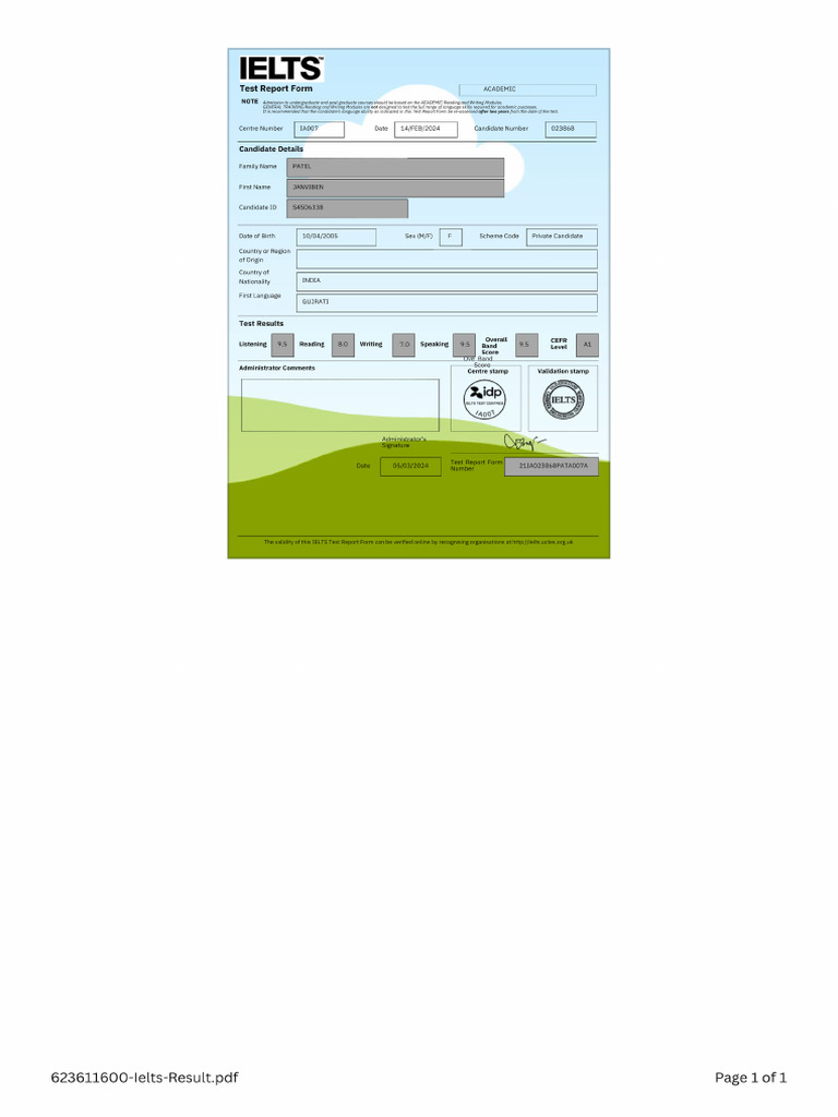 623611600-Ielts-Result - PDF 20240305 040646 0000 | PDF
