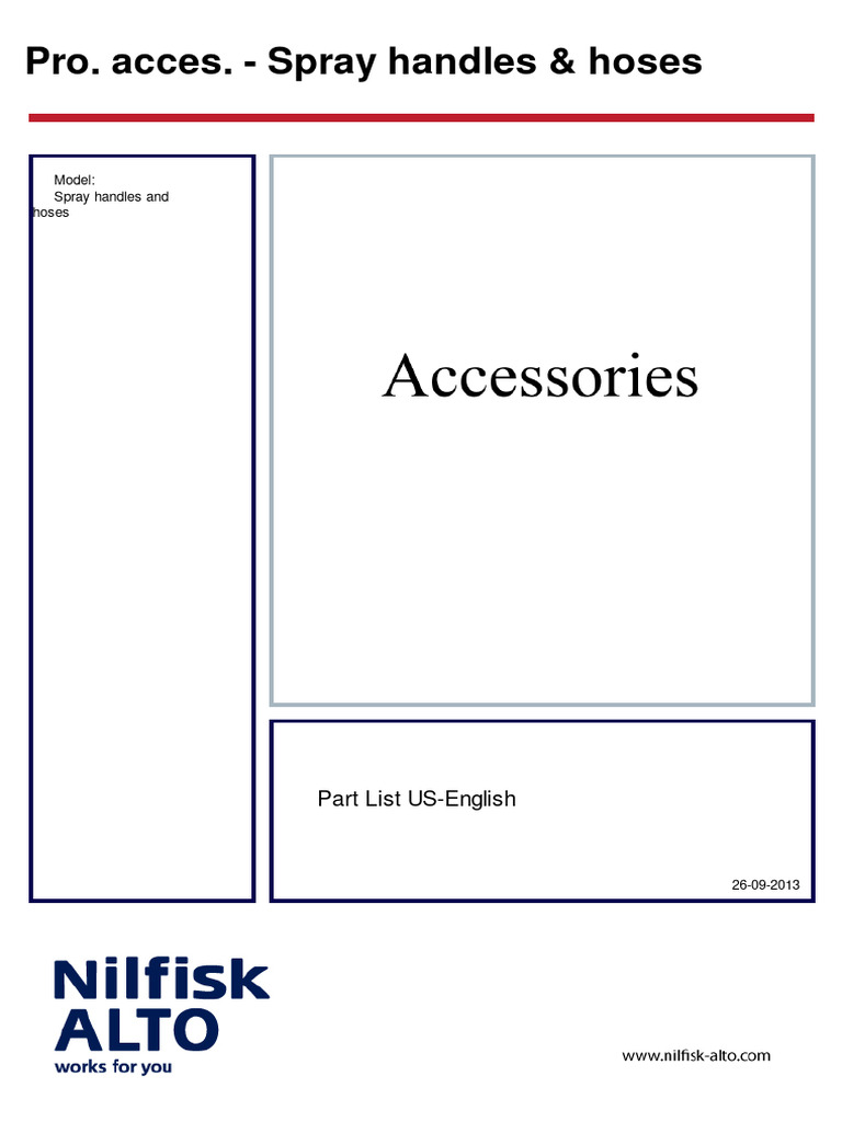 Spray Handles and Hoses Parts List | PDF | Valve | Mechanical Engineering