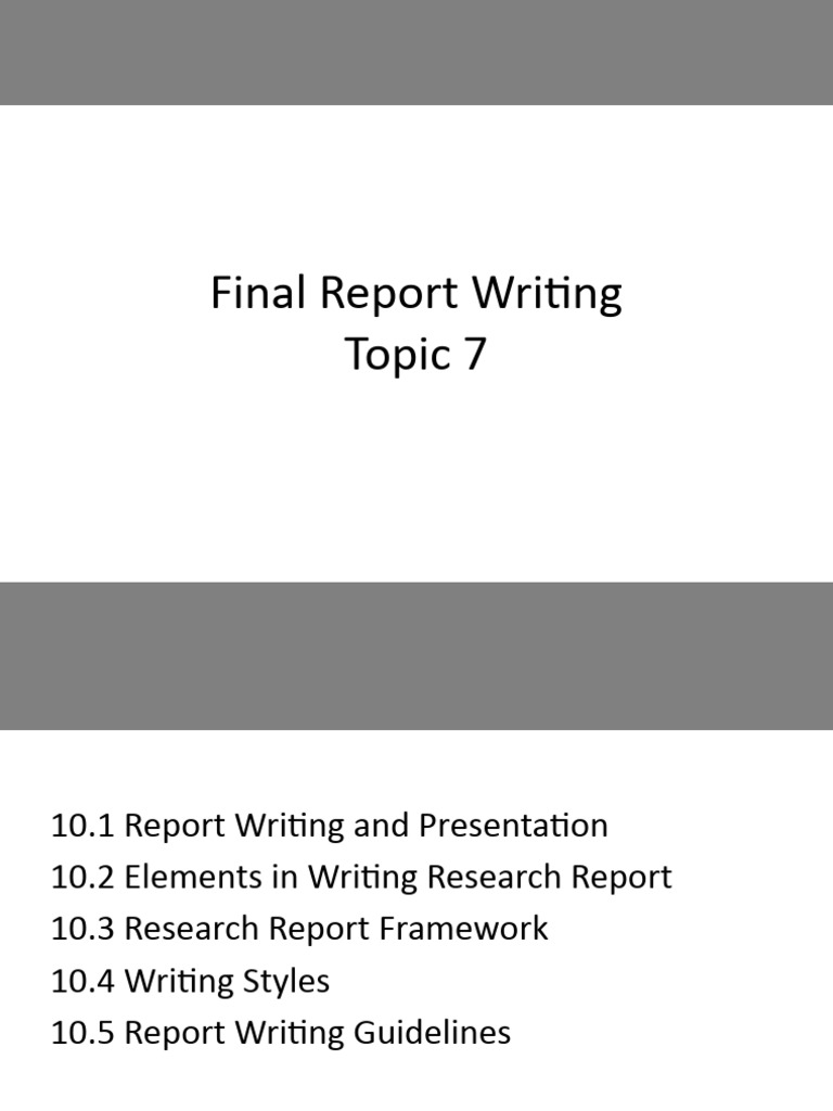T7 Final Report Writing | PDF | Abstract (Summary) | Experiment