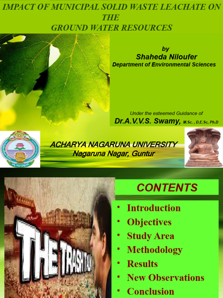 Impact of Municipal Solid Waste Leachate On The | PDF | Sodium | Magnesium