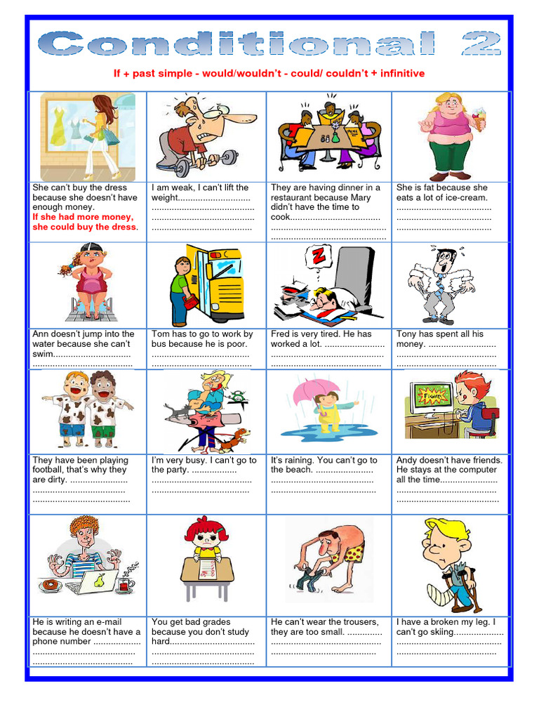 Conditional 2 Grammar Drills Oneonone Activities 100261 | PDF | Linguistic Morphology | Syntax