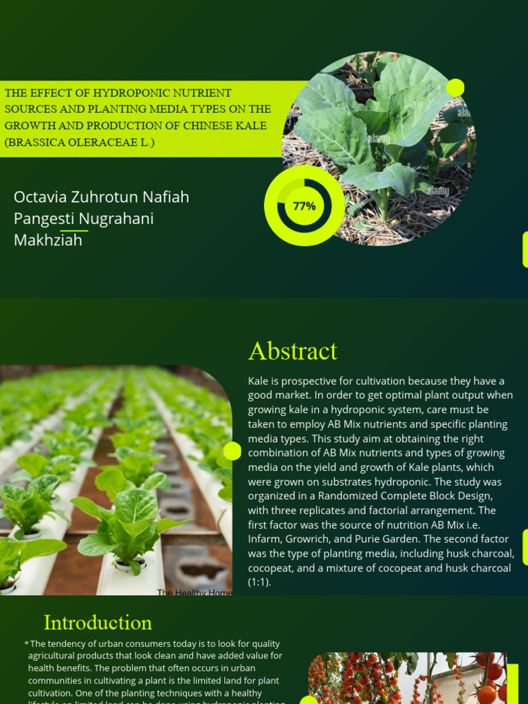 The Effect Of Hydroponic Nutrient Sources And Planting Media Types On