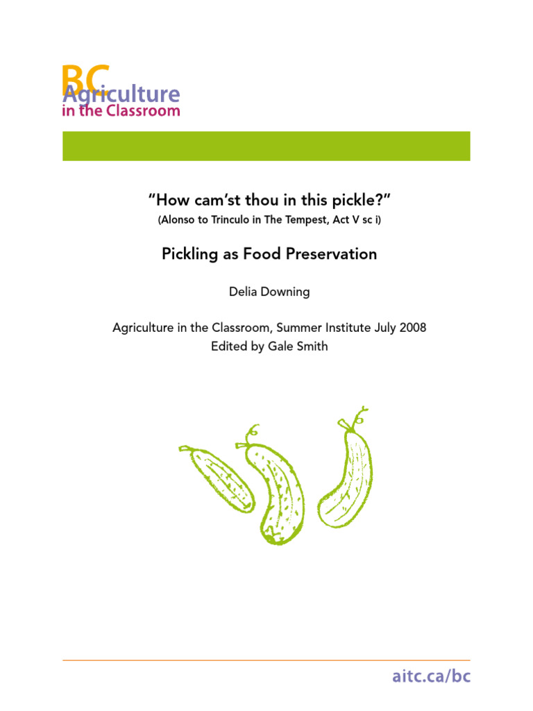 Pickling As Food Preservation | PDF | Pickling | Pickled Cucumber