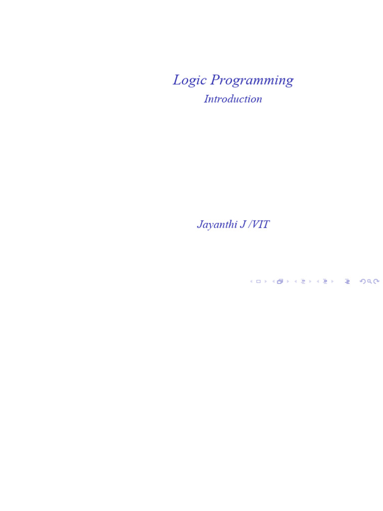 Introduction to Logic Programming in Prolog | PDF | Computer Science | Computing