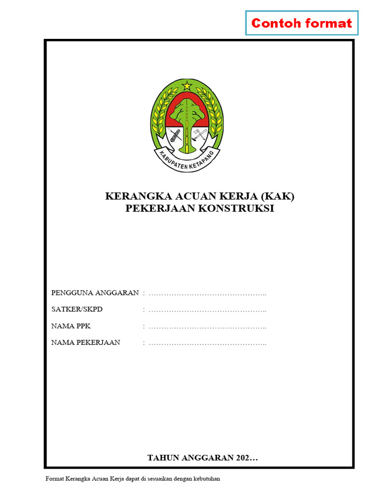 Contoh Format KAK | PDF