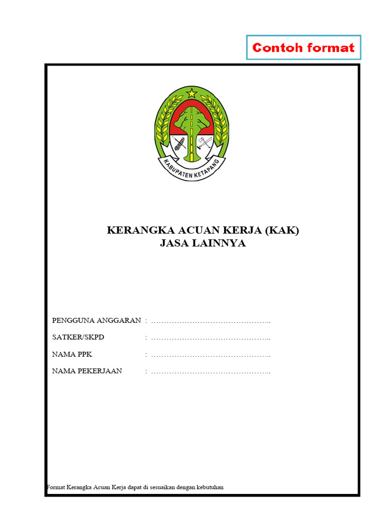 Contoh Format KAK | PDF
