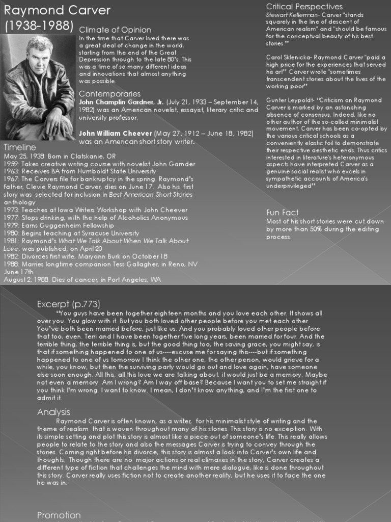 Raymond Carver Dwight Alexander | PDF