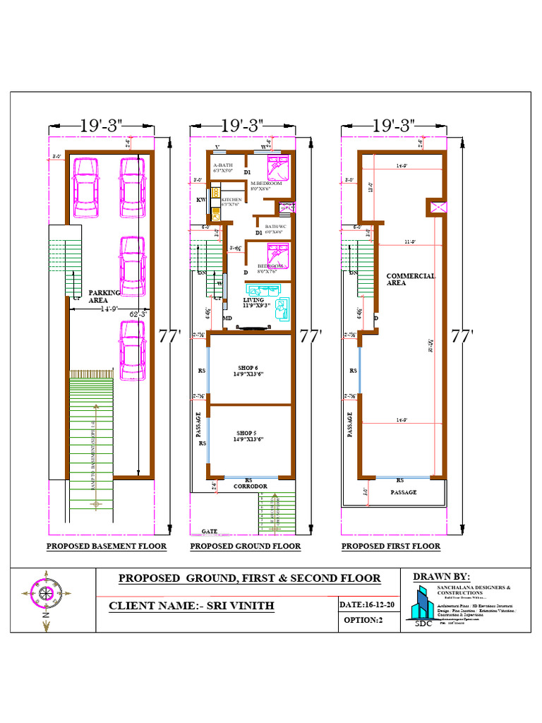 Vinith (Commercila Cum Residential Building Plan 2) | PDF