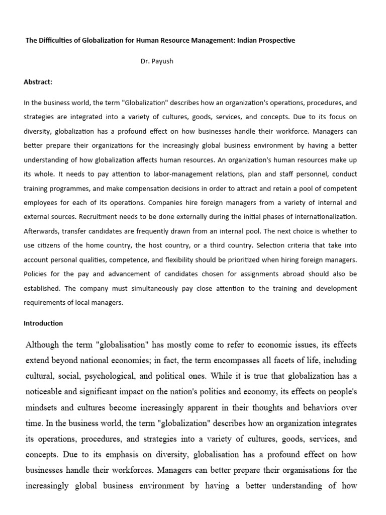 Challenges of Globalization (2013) | Download Free PDF | Globalization ...