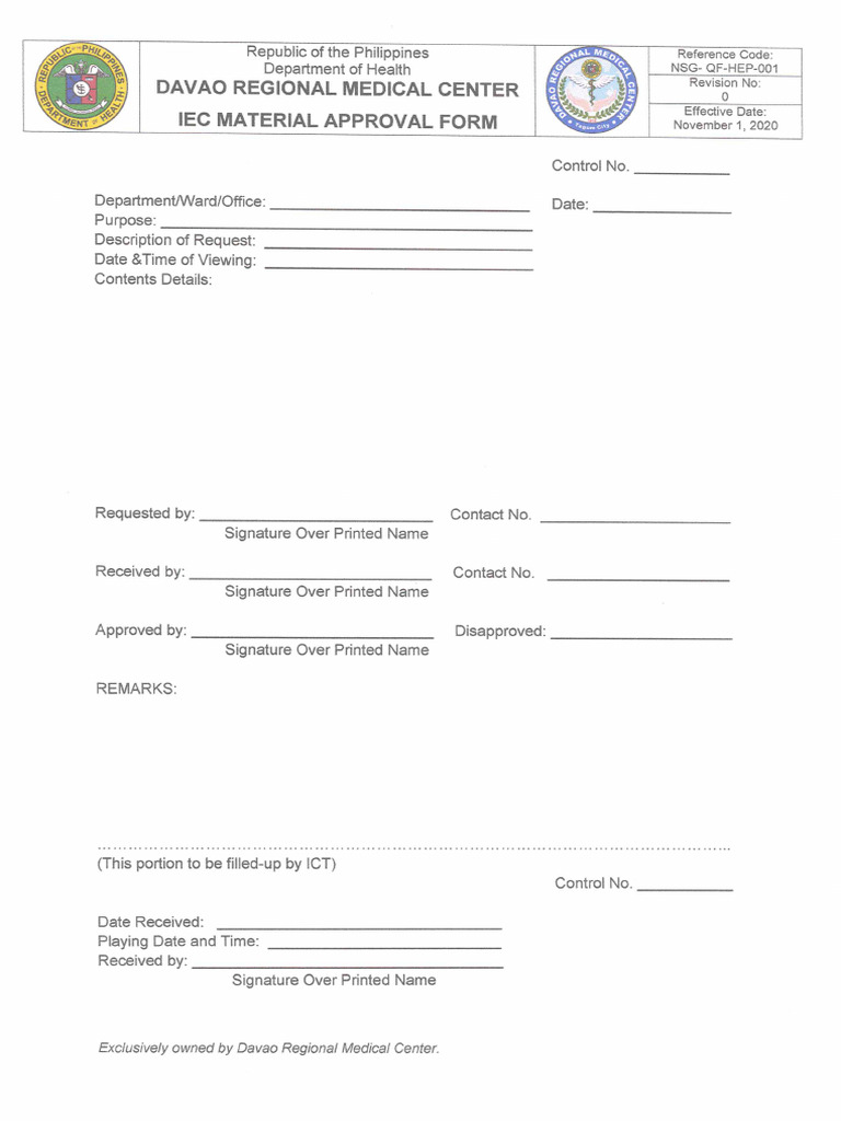 NSG QF HEP 001 Rev 0 IEC MATERIAL APPROVAL FORM | PDF