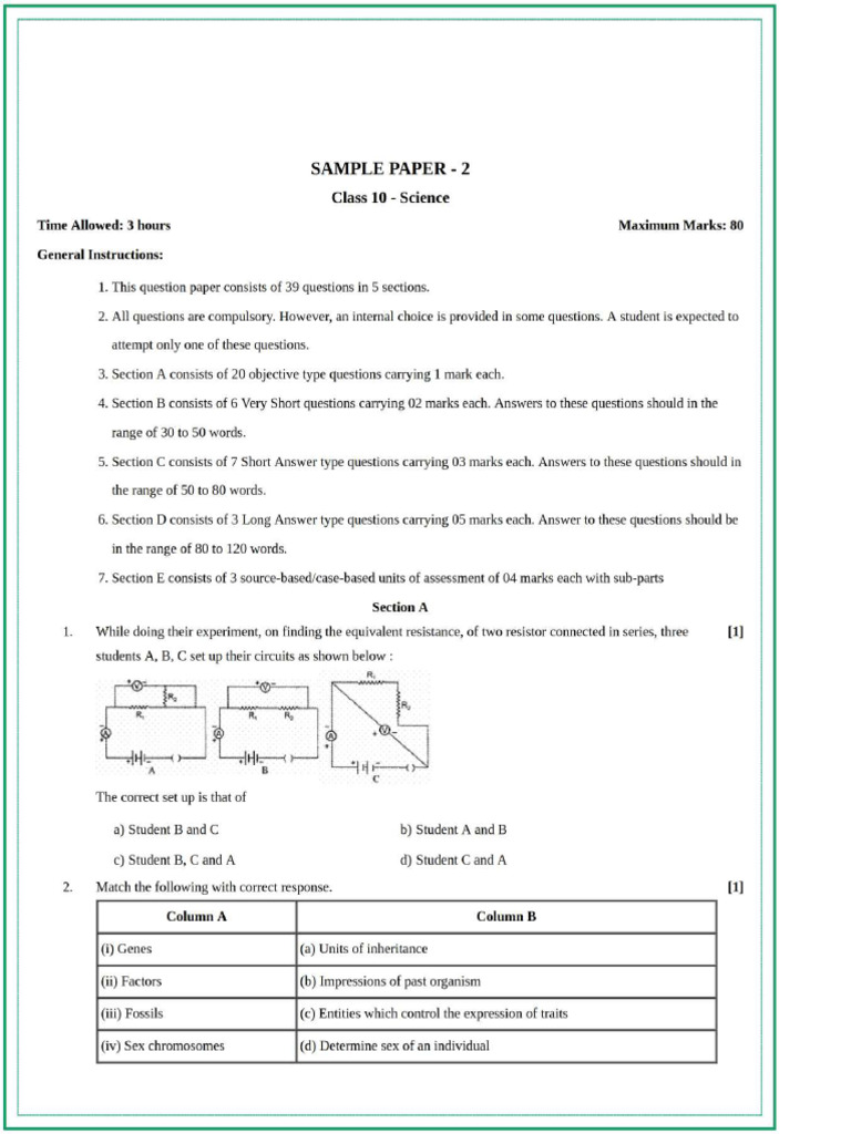 Science (Grade 10) Paper 2 | PDF