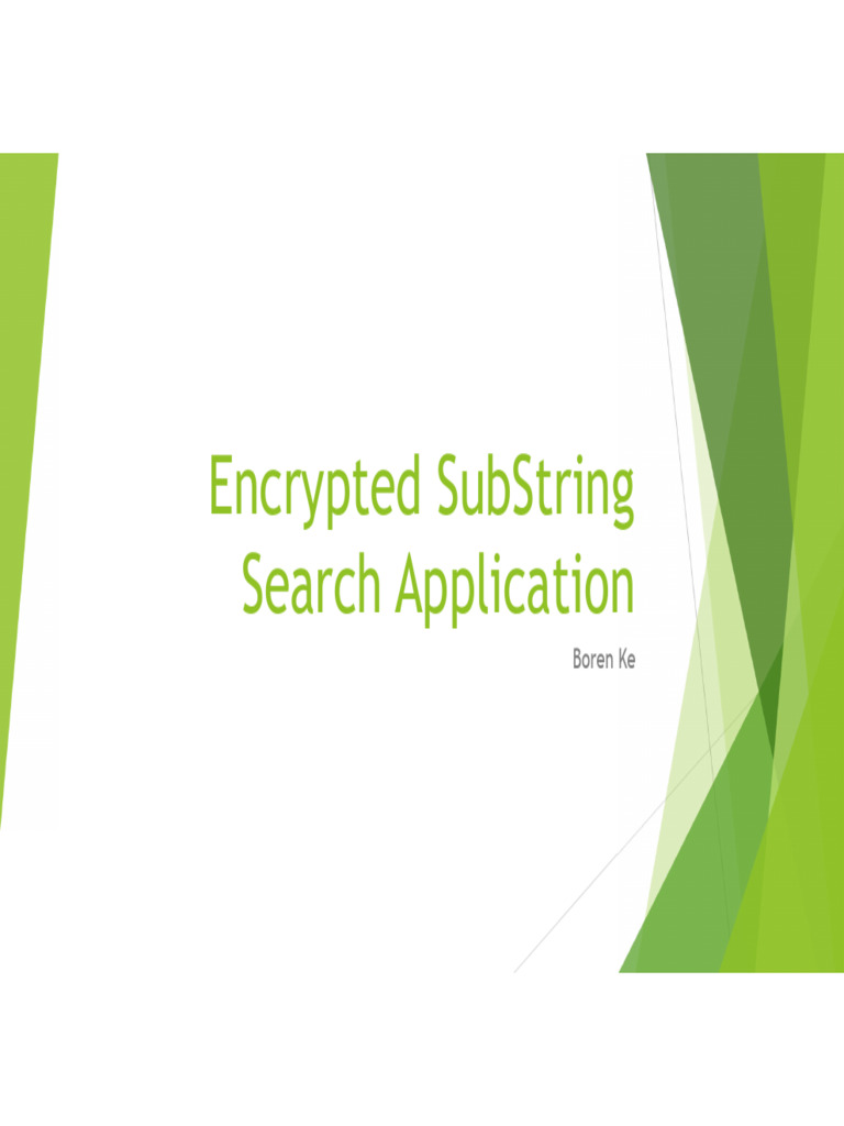 Encrypted Substring Search Application | PDF | Teaching Methods & Materials | Computers