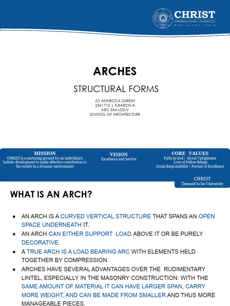 Structural Forms Arches | PDF | Civil Engineering | Architectural Elements