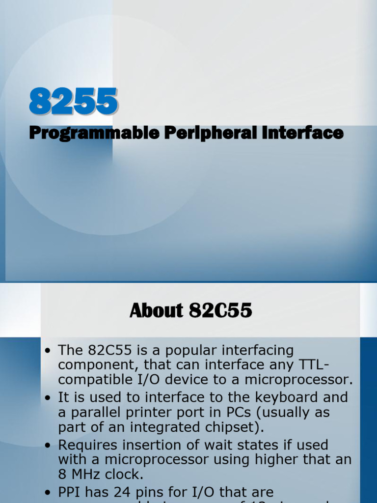8255_PPI | PDF | Analog To Digital Converter | Input/Output