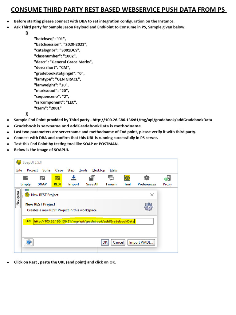 Consume Third Party Rest Based Webservice Push Data From Ps To Third Party | PDF | Web Service ...