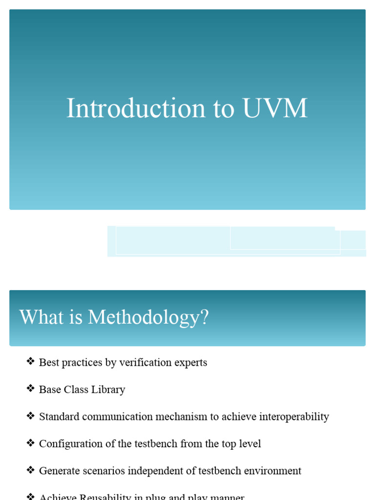 Module 5 Uvm Testbench Pdf Class Computer Programming System On A Chip