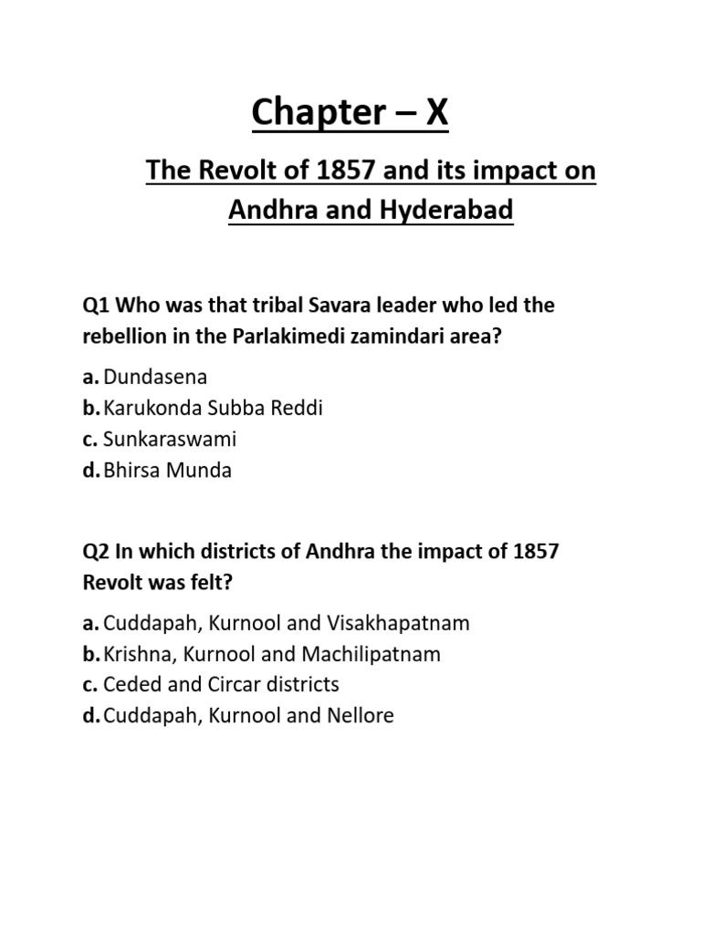 1857 Revolt's Impact on Andhra | PDF | Indian Rebellion Of 1857