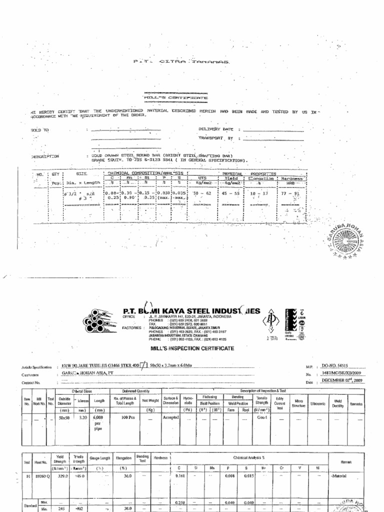 Certif Roundbar 1.2-3 Inch | PDF