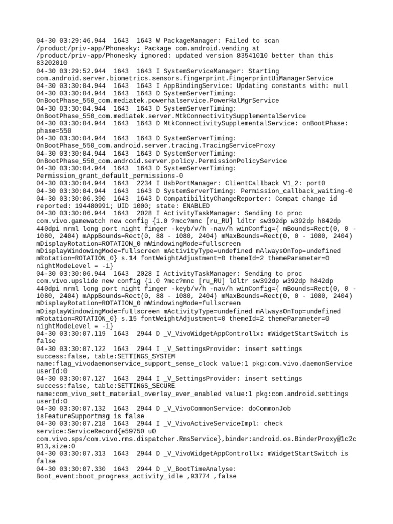 Android System Log Analysis | PDF | Computing Platforms | Computer Science