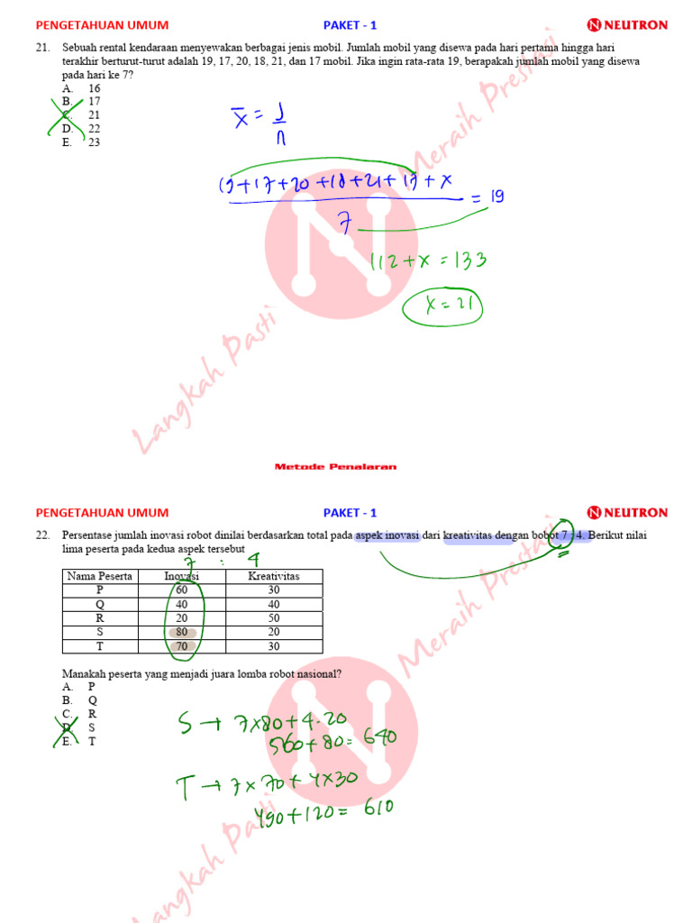 Utbk - Pu Numerik 1 | PDF