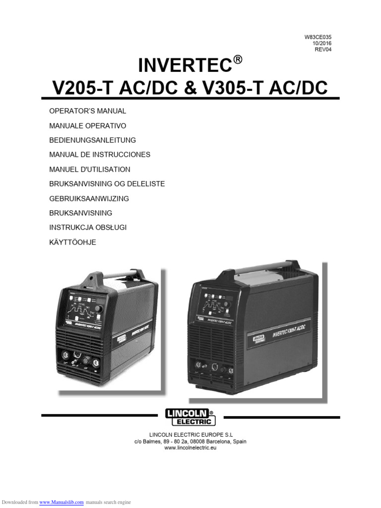 Invertec v205t Acdc | PDF