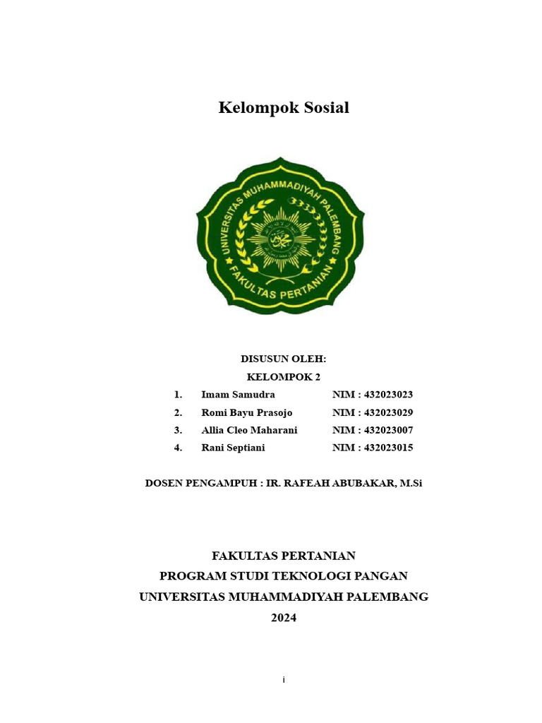 Cover Kelompok Sosial | PDF | Karier & Perkembangan