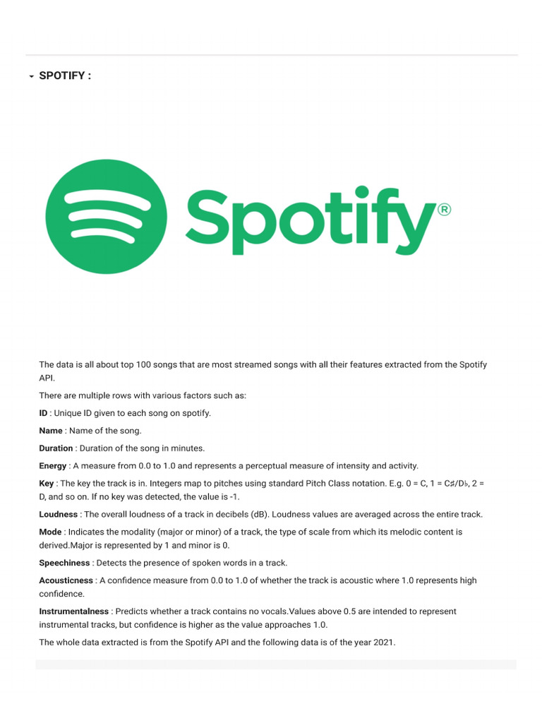 Spotify Data | PDF