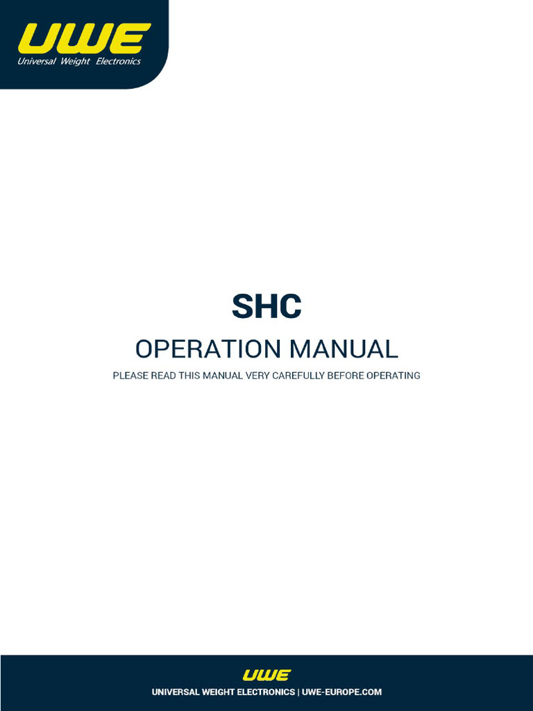 Manual EN SHC | PDF | Sampling (Statistics) | Weight