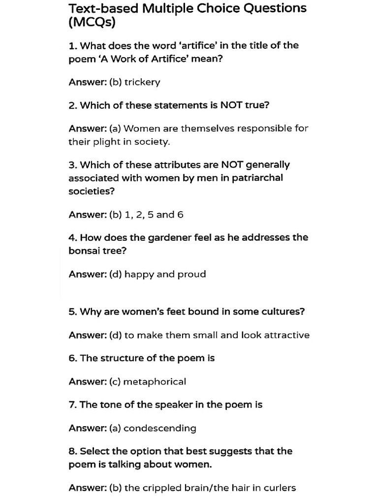 A Work of Artifice | PDF