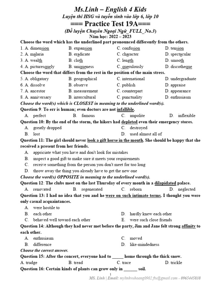 Practice Test 19A - CNN | PDF