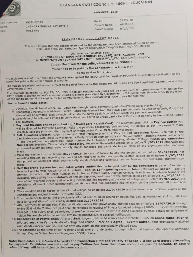 Allotment Order | PDF