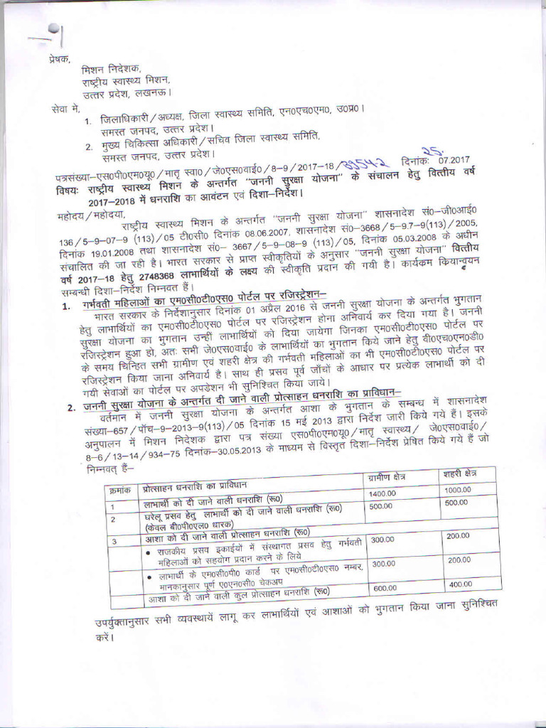 JSY Guideline 2017-18 | PDF