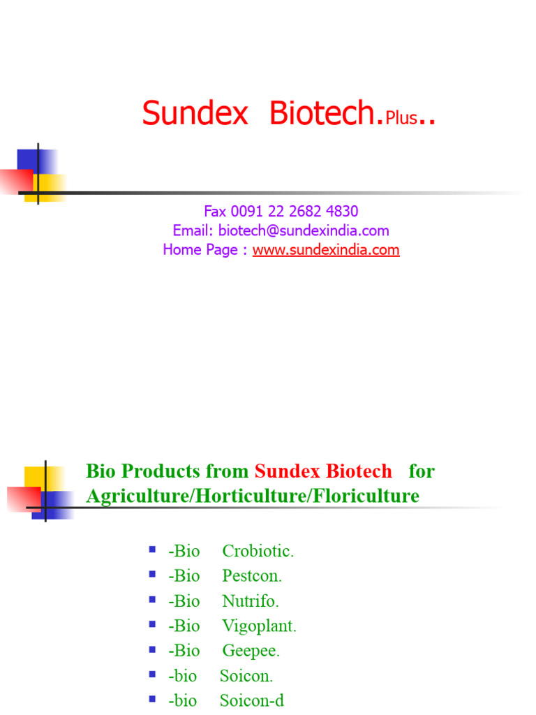 SUNDEX- BIOTECH plus | Download Free PDF | Pest (Organism) | Seed
