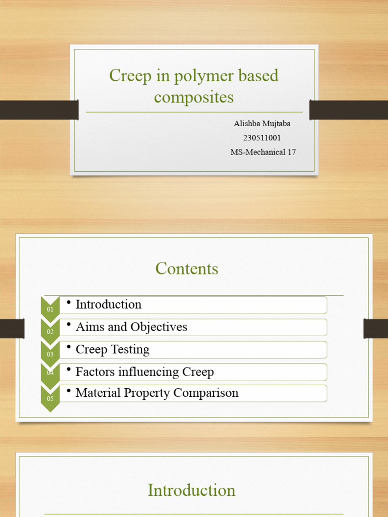 Creep in Polymer Based Composites | PDF | Creep (Deformation ...
