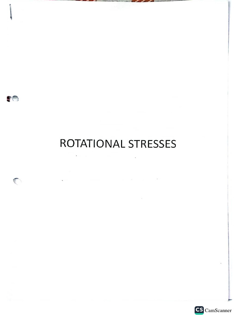 Rotational Stress | PDF