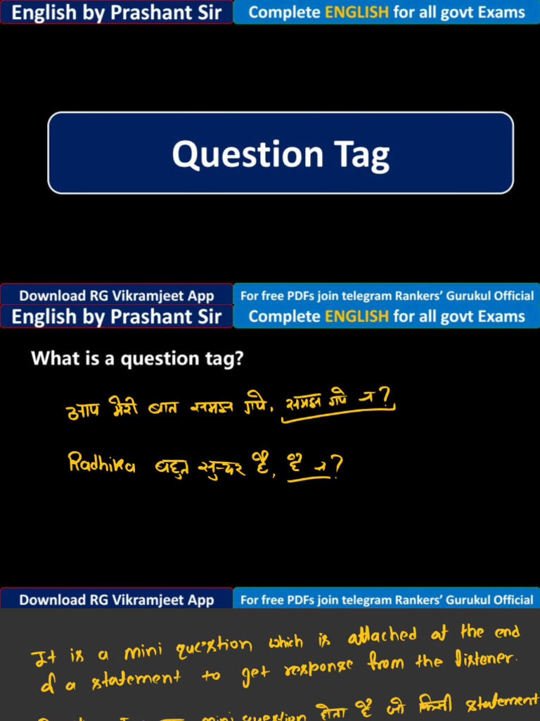 Question Tag | PDF