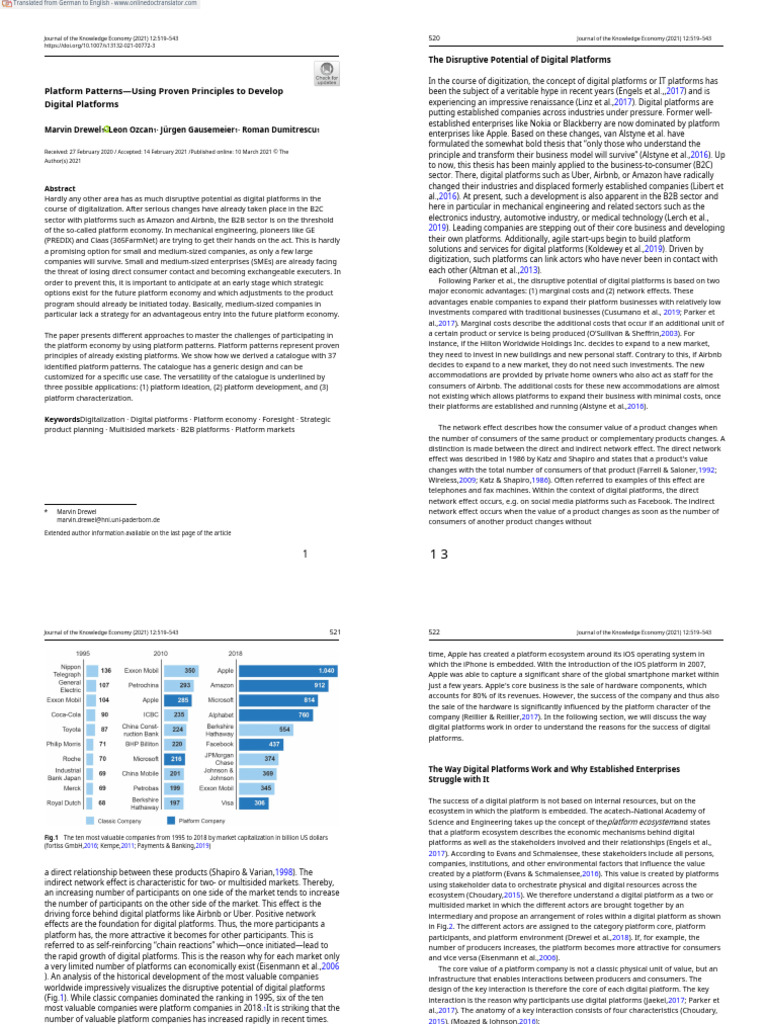 Platform Patterns—Using Proven Principles to Develop Digital Platforms.de.En | PDF | Market ...