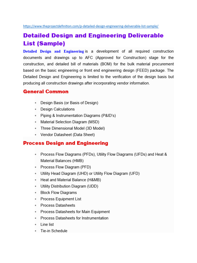 Deliverable List | PDF | Instrumentation | Structural Steel