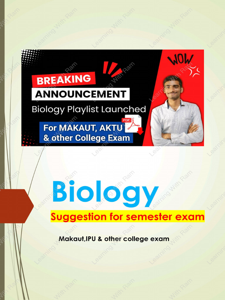 Bio Suggestion For Semester Exam | PDF